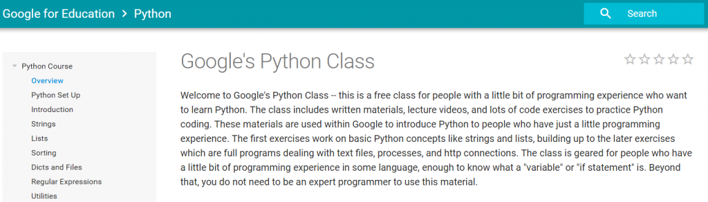 Google’s Python Class – Beens.org
